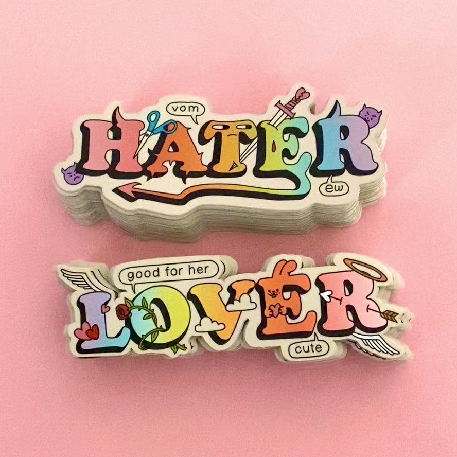 Hater & Lover Sticker Set – claricetudor